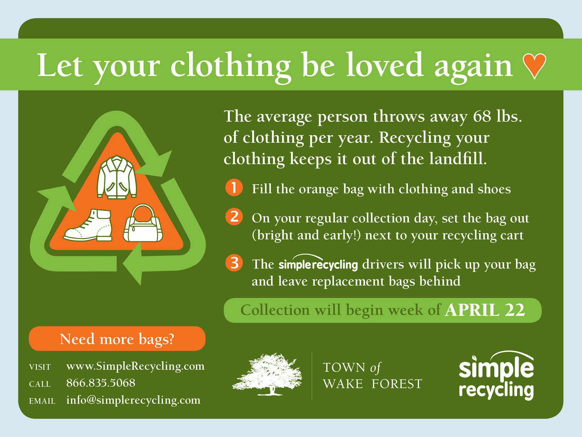 Clothes Recycling | Town of Wake Forest, NC Clothes Recycling | Town of Wake Forest, NC